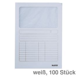Leitz Fenstermappe A4 weiß 100St.